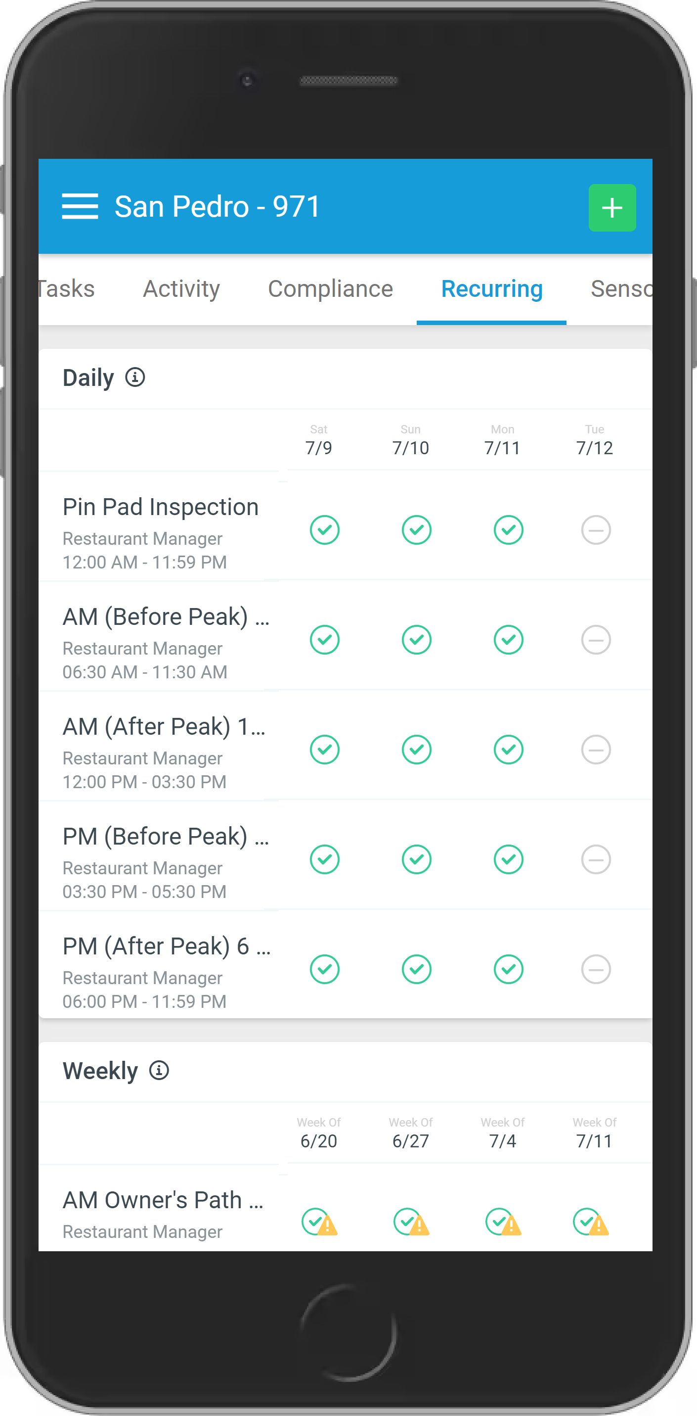 Navigating the Zenput Mobile Dashboard – Crunchtime Support Services