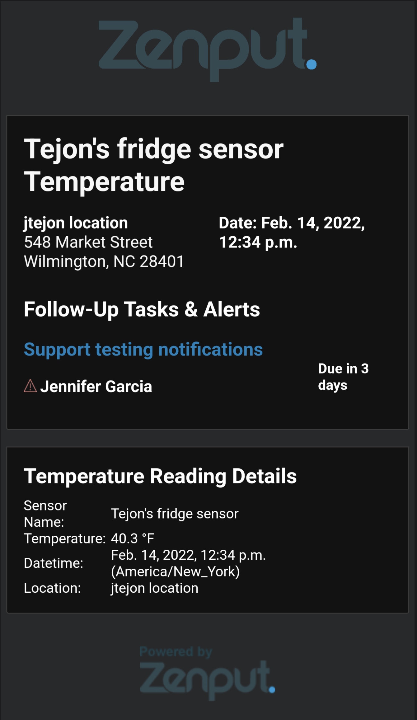 FAQ: Zenput Notifications – Crunchtime Support Services