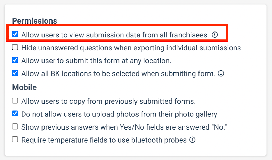 How To: Allow users to view submission data from all Franchisees – Crunchtime Support Services
