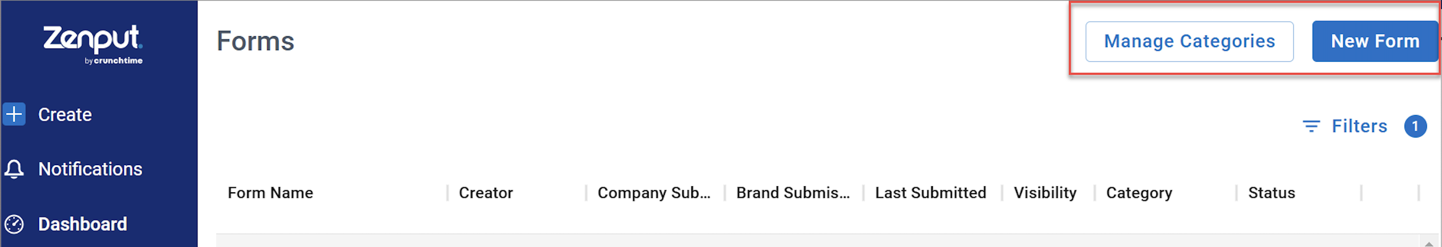 How To: Create Custom Form Categories in Zenput – Crunchtime Support ...