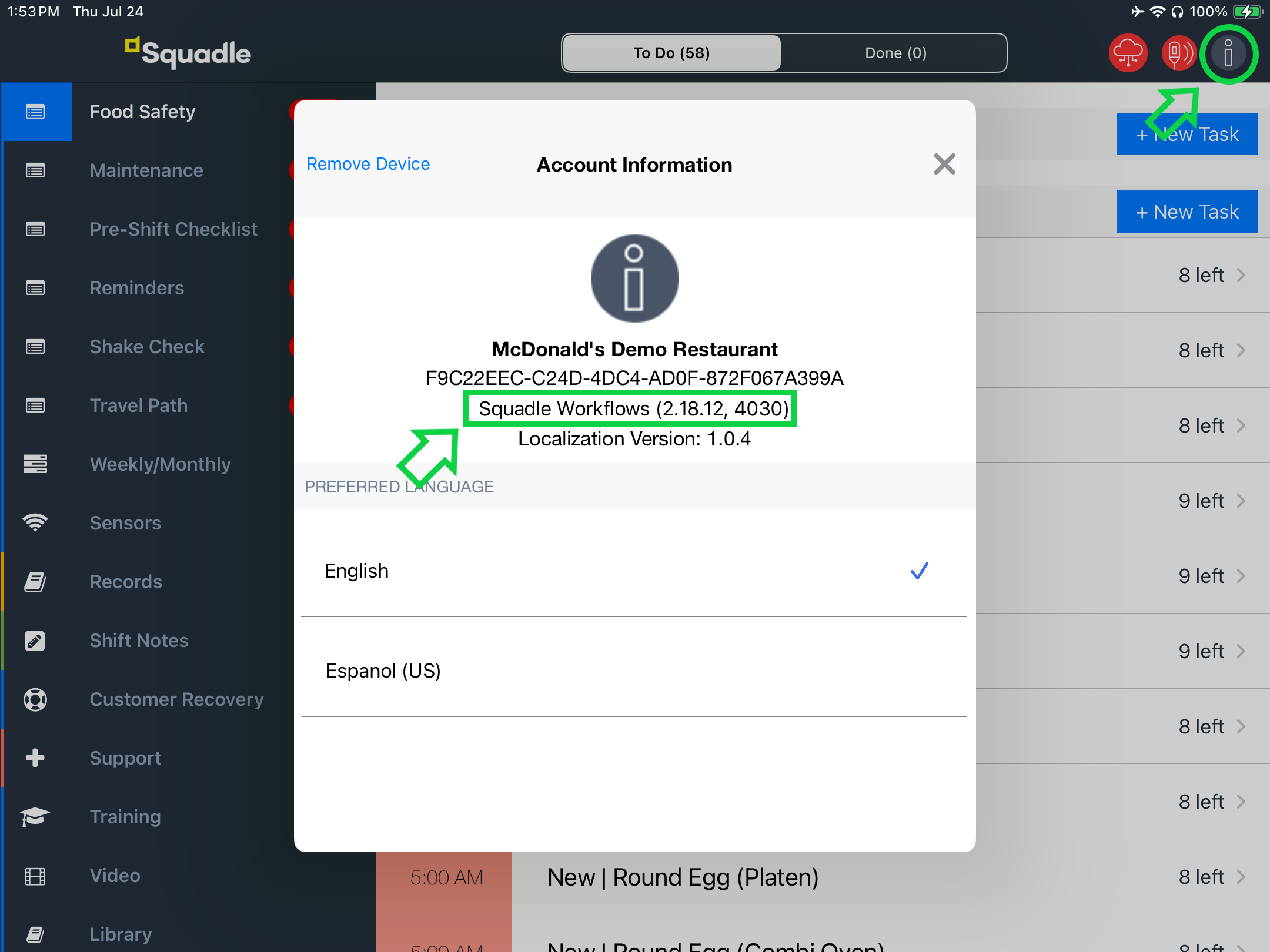 How do I Update my Squadle Checklist App? – Crunchtime Support Services